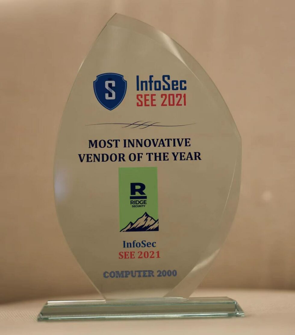 Ridge Security Wins the InfoSec SEE Most Innovative Vendor of the Year ...